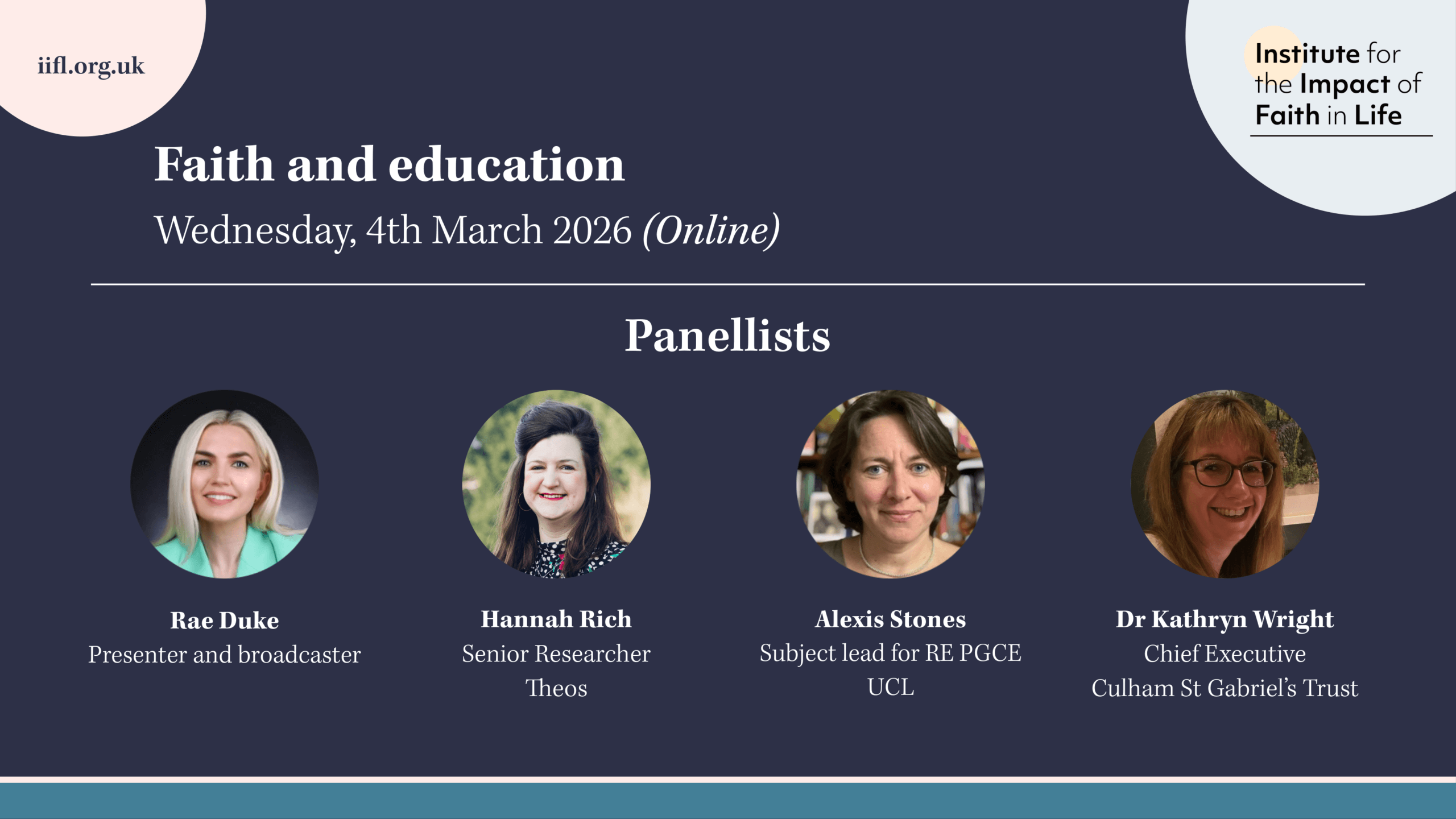 Faith and education - The Institute for the Impact of Faith in Life
